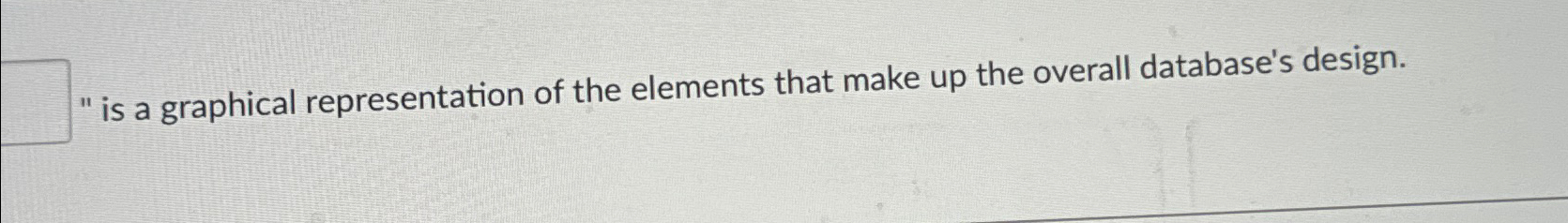 Solved " ﻿is a graphical representation of the elements that | Chegg.com
