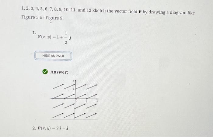 Solved 1,2,3,4,5,6,7,8,9,10,11, and 12 Sketch the vector | Chegg.com