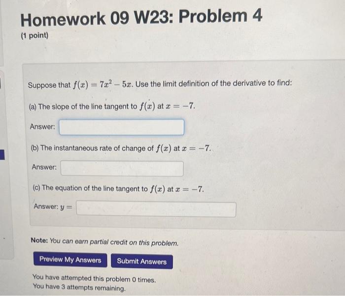 Solved Homework 09 W23: Problem 4 (1 point) Suppose that | Chegg.com Solved Homework 09 W23: Problem 4 (1 point) Suppose that | Chegg.com