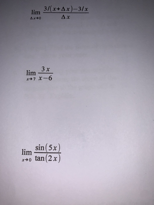 Solved Find the limit. If the limit does not exist, explain | Chegg.com
