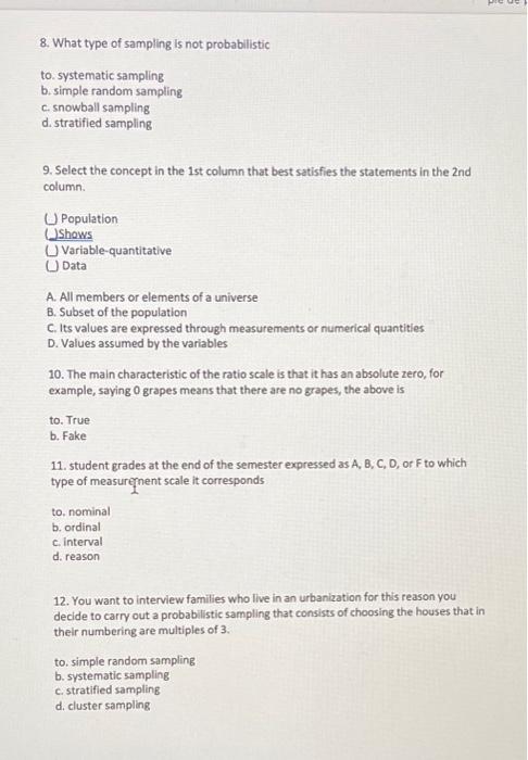 Solved biostatistics Quiz #1 1. It is called parameter a. | Chegg.com