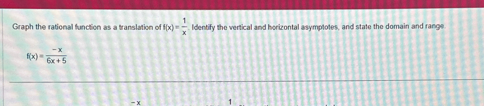Solved Graph the rational function as a translation of | Chegg.com