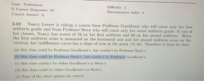 Solved 3.19 Nancy Lerner is taking a course from Professor | Chegg.com