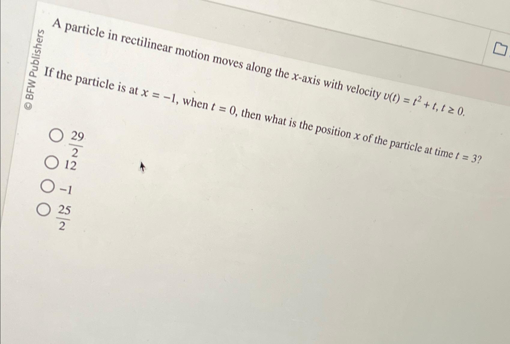 Solved A particle in rectilinear motion moves along the | Chegg.com