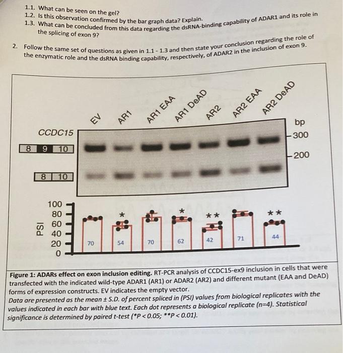 Solved Question 4: TWO ADAR enzymes (ADAR1 and ADAR2) were | Chegg.com