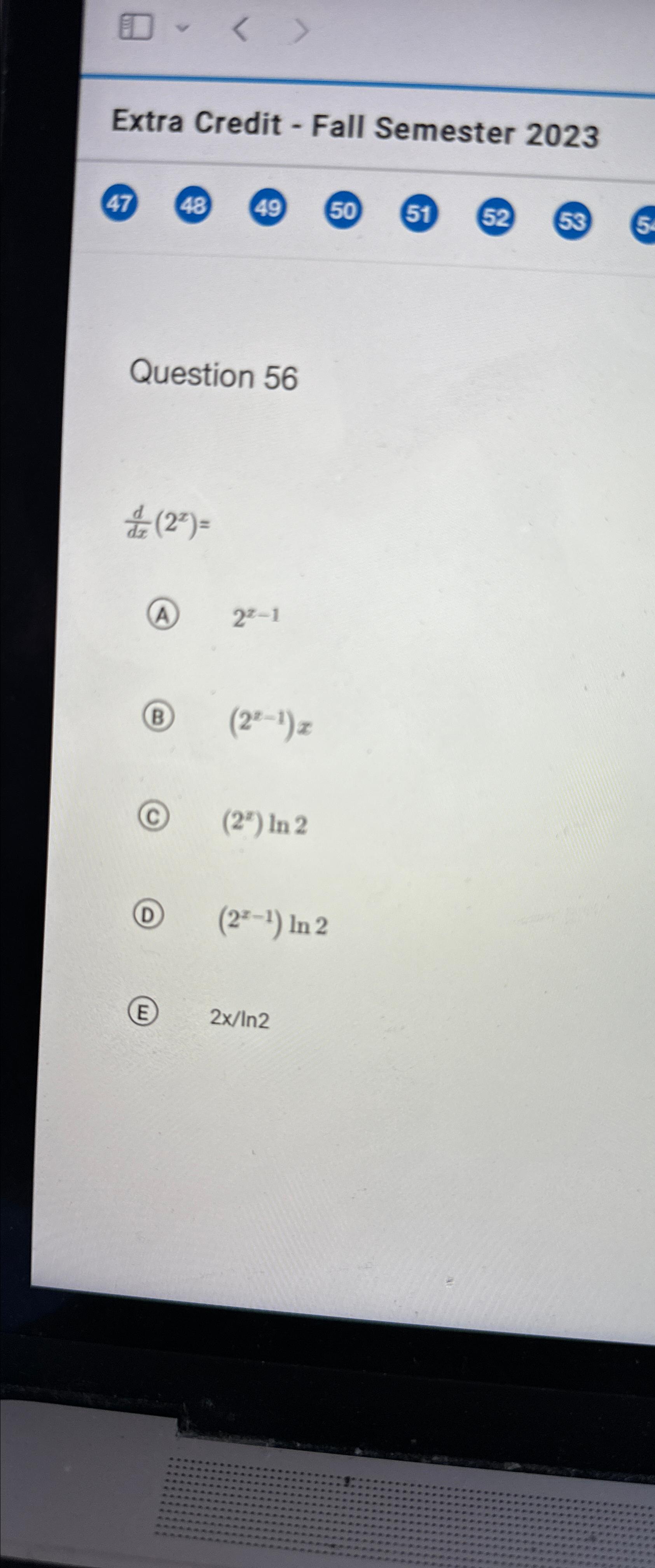 Solved Extra Credit - ﻿Fall Semester | Chegg.com