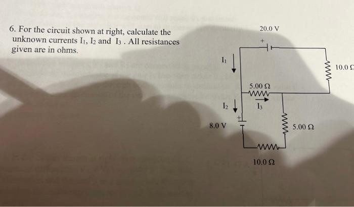Solved 6. For the circuit shown at right, calculate the | Chegg.com