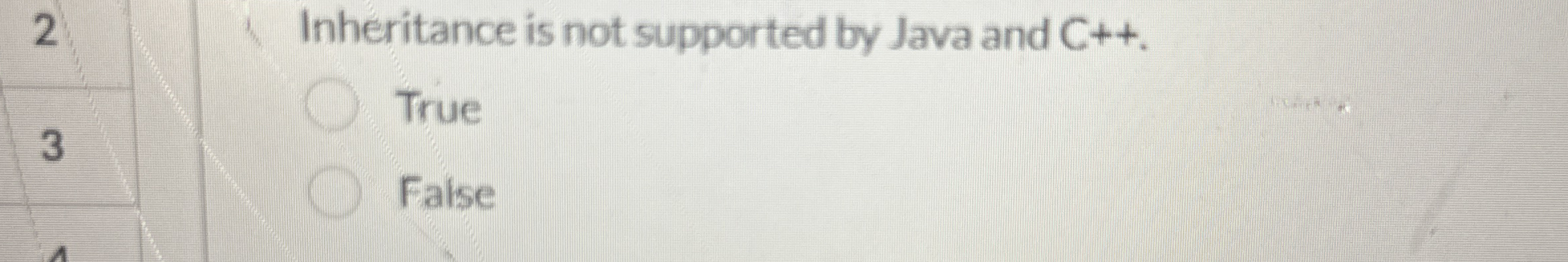 Solved Inheritance is not supported by Java and | Chegg.com
