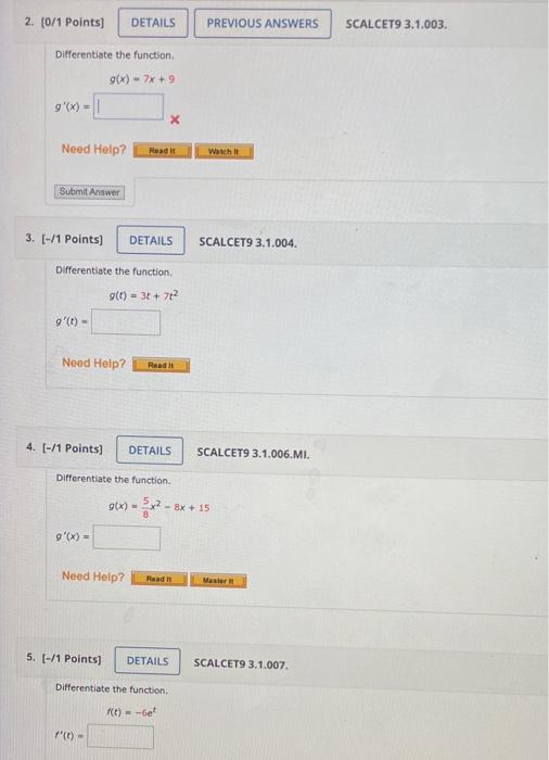 Solved Differentiate the function. Differentiate the | Chegg.com