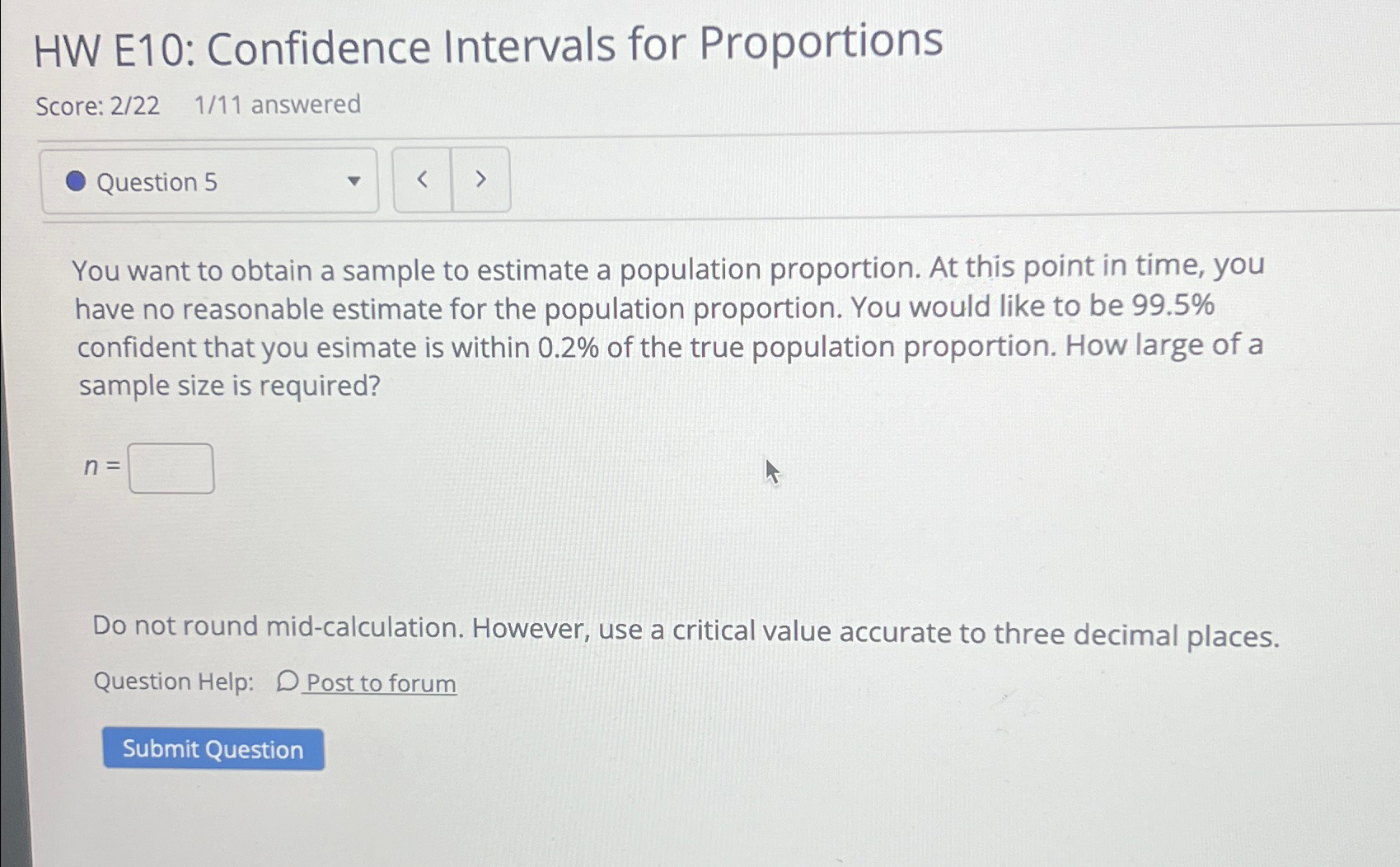 Solved HW E10: Confidence Intervals for ProportionsScore: | Chegg.com