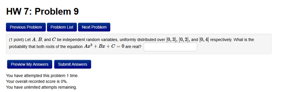 Solved Let A, B, ﻿and C be ﻿independent random variables, | Chegg.com