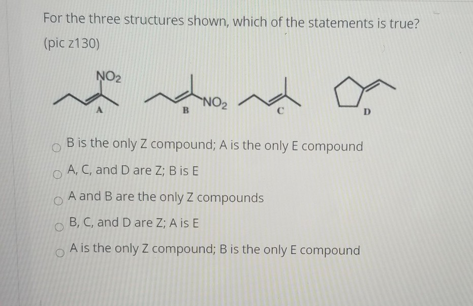 Solved For the three structures shown, which of the | Chegg.com
