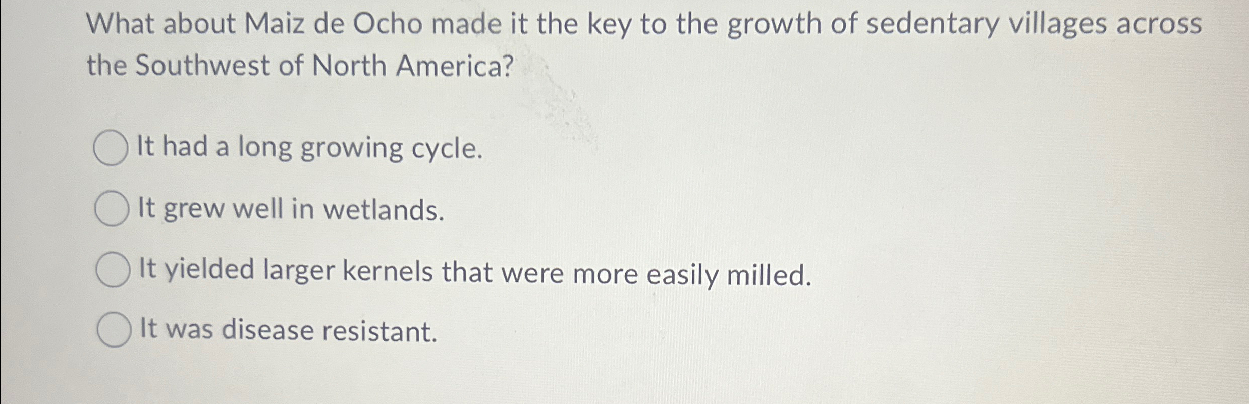 Solved What about Maiz de Ocho made it the key to the growth | Chegg.com