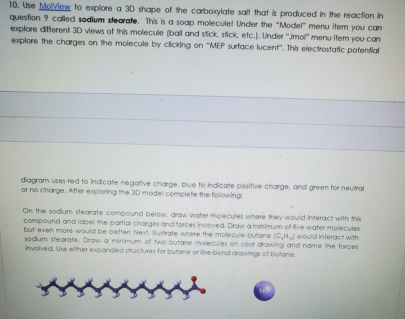 Solved 10. Use MolView to explore a 3D shape of the | Chegg.com