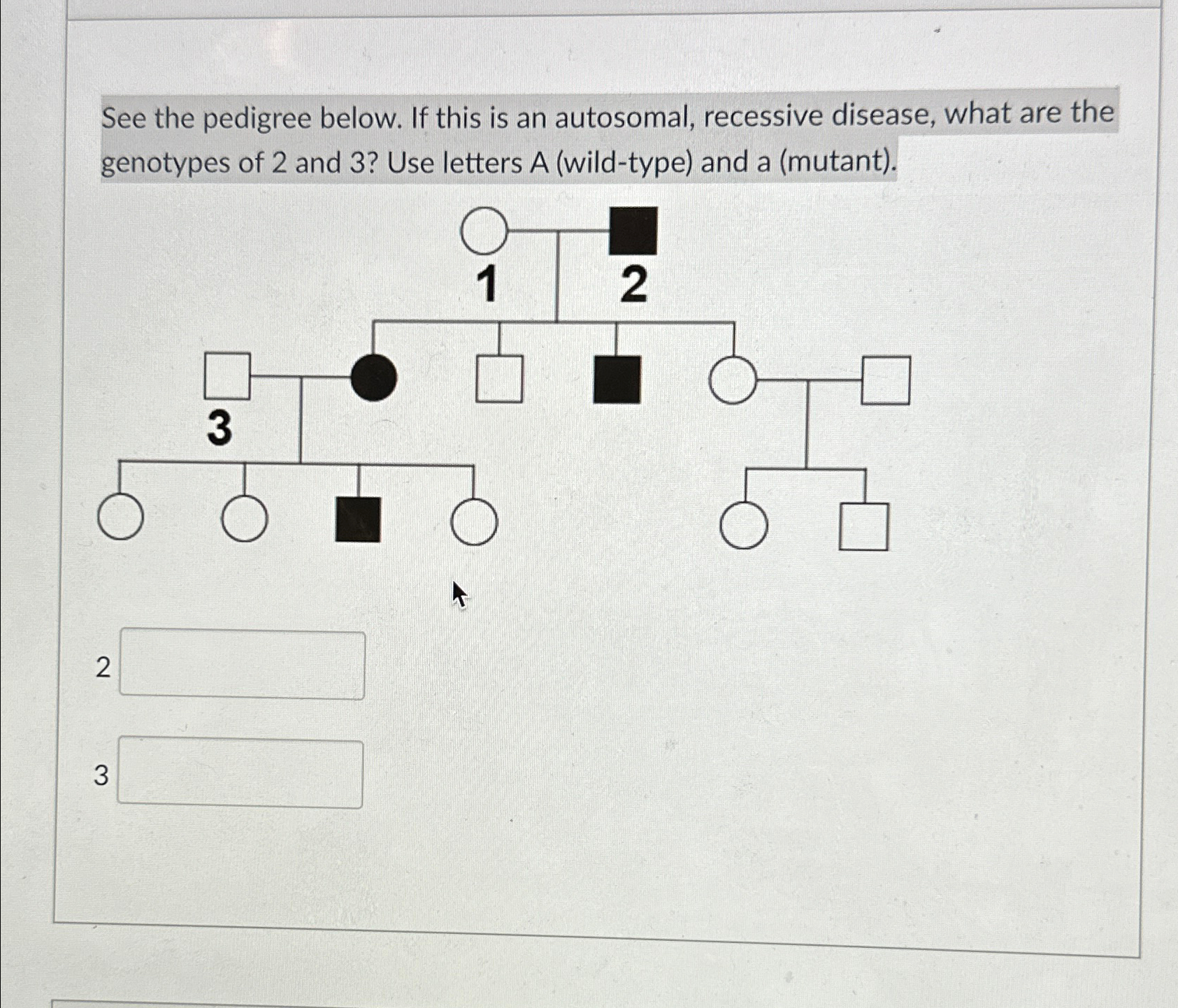 Solved See the pedigree below. If this is an autosomal, | Chegg.com