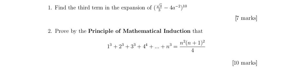 Solved 1. Find the third term in the expansion of (Ya - | Chegg.com