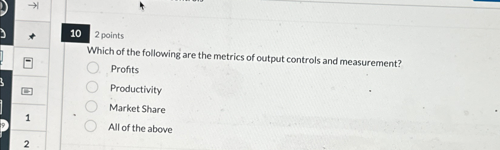 Solved 102 ﻿pointsWhich of the following are the metrics of | Chegg.com