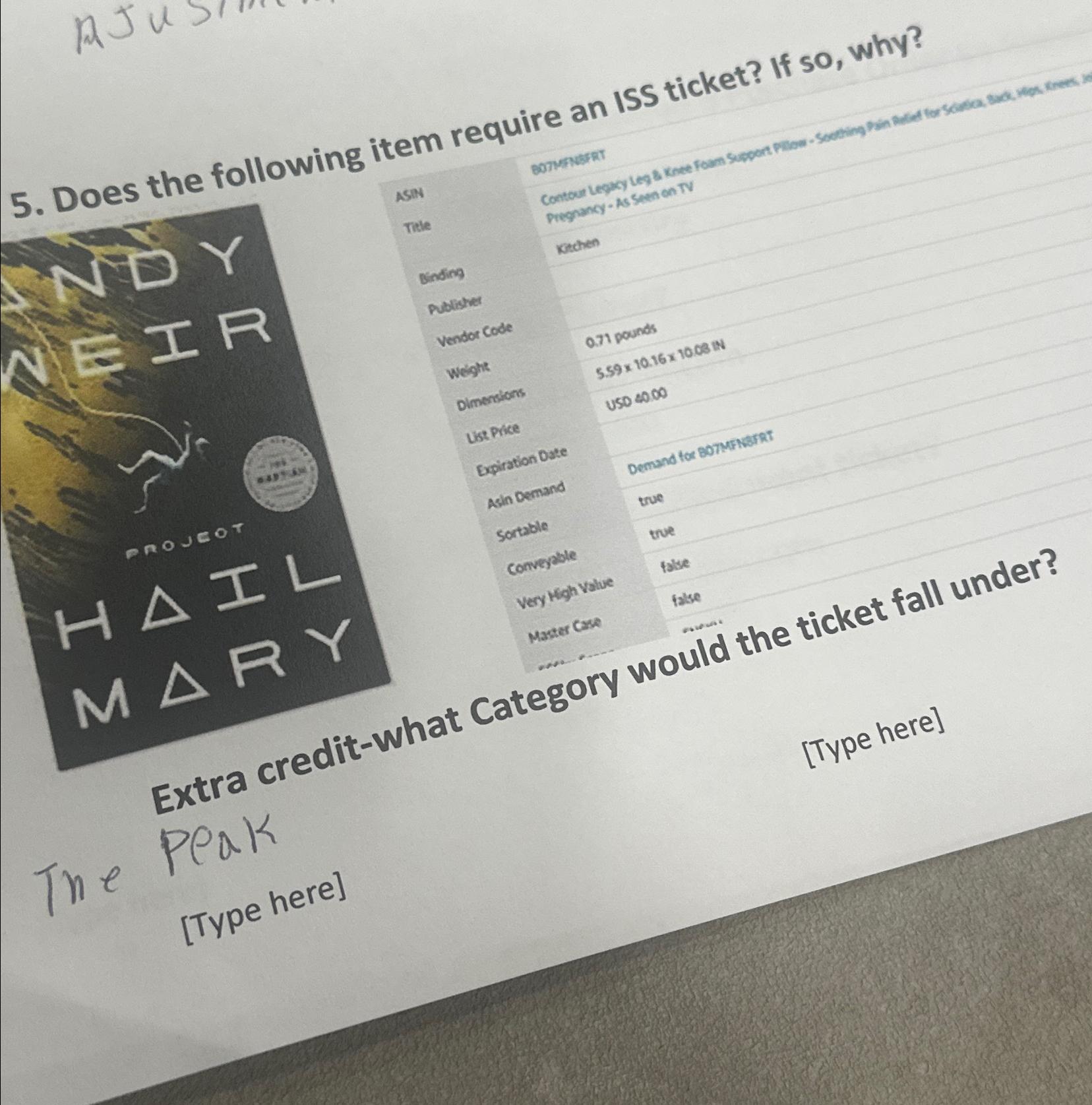Solved Extra credit-what category would the ticket fall | Chegg.com
