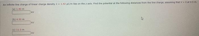 Solved An Infinite line charge of linear charge density - | Chegg.com
