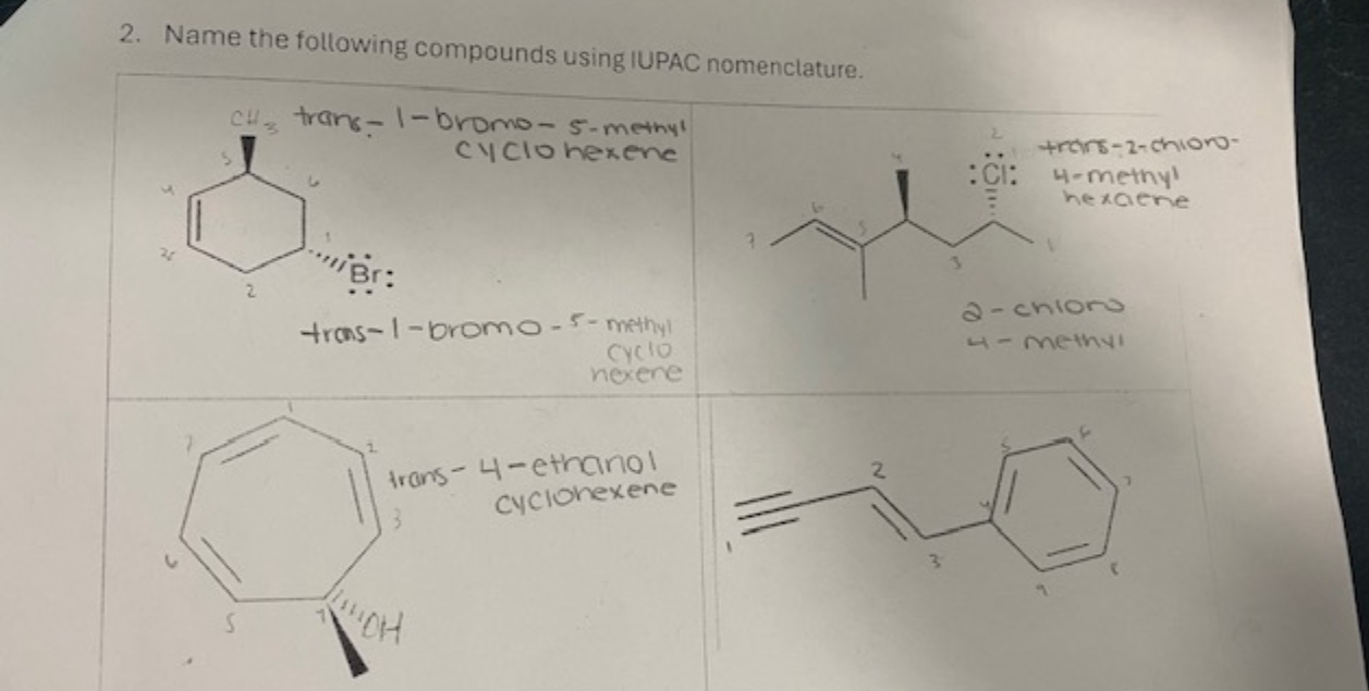 Solved Name the following compounds using IUPAC | Chegg.com