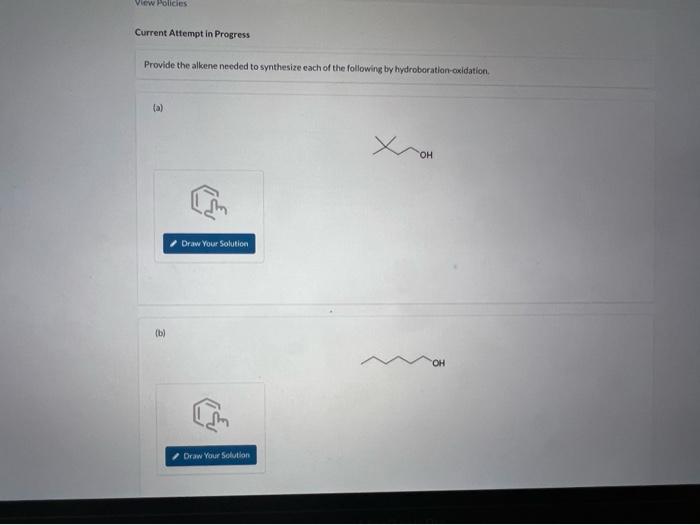 Solved Provide the alkene needed to synthesize each of the | Chegg.com
