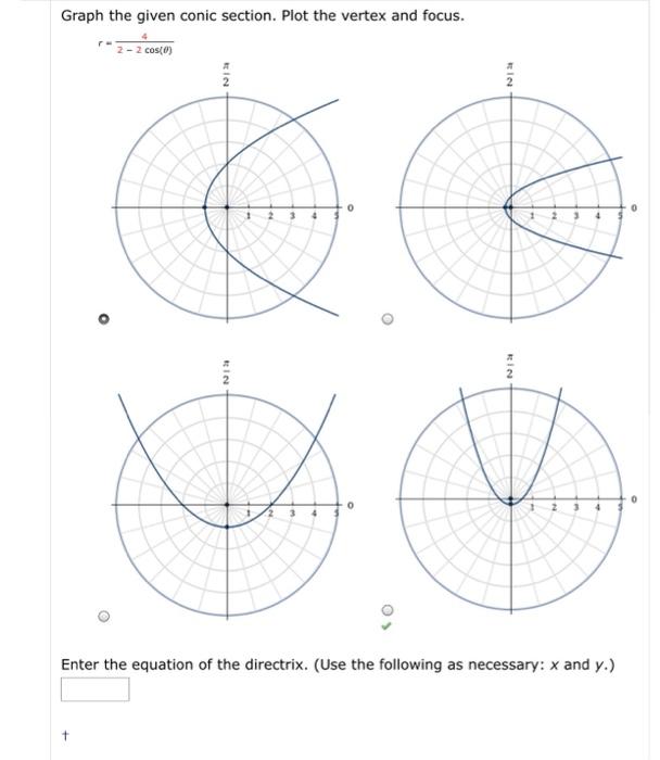 Solved Graph the given conic section. Plot the vertex and | Chegg.com