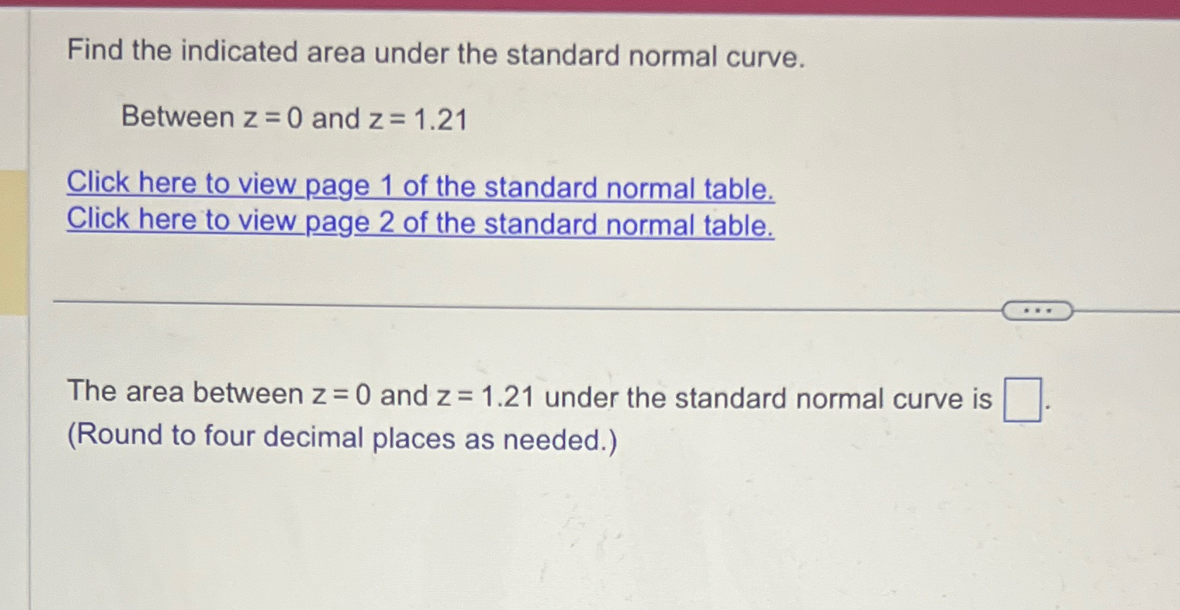 Find the indicated area under the standard normal | Chegg.com