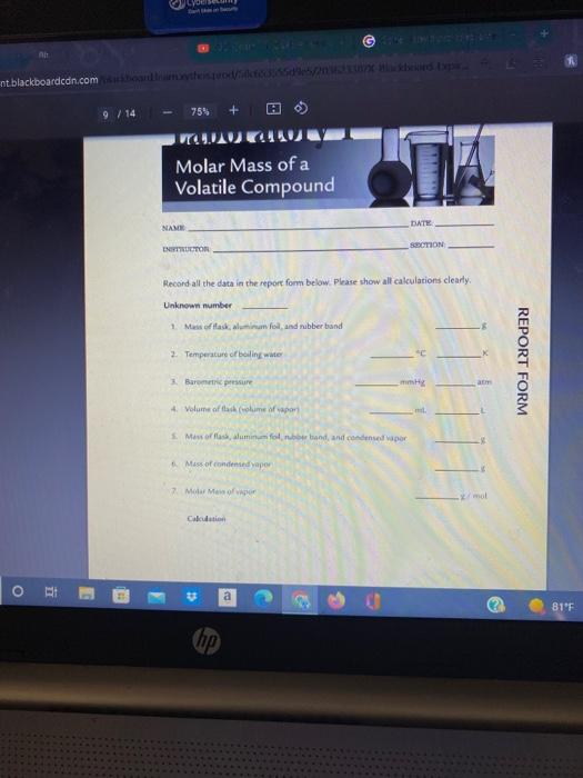 Solved Recond all the data in the repore form below. Please | Chegg.com