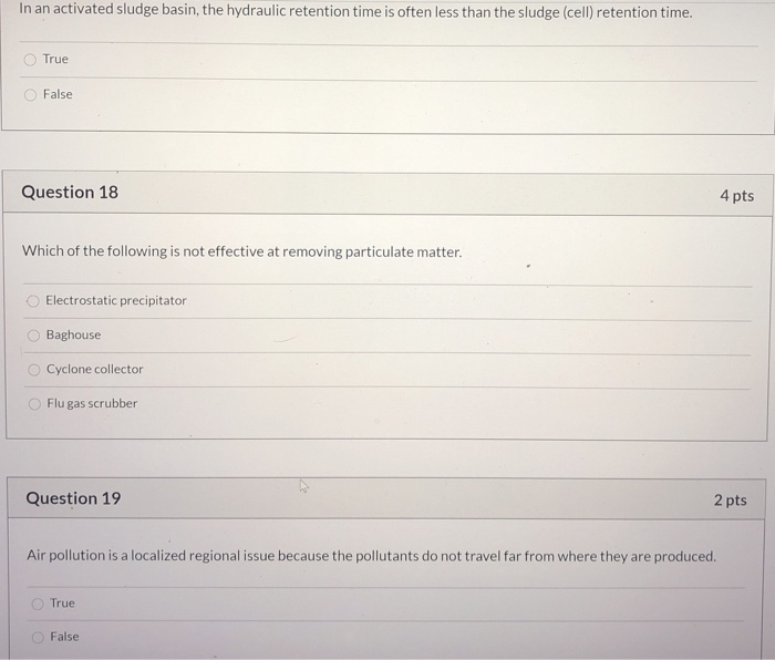 Solved In an activated sludge basin, the hydraulic retention | Chegg.com