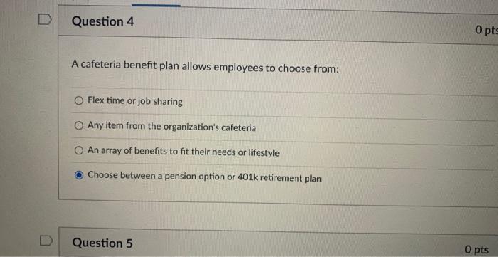 Solved A cafeteria benefit plan allows employees to choose | Chegg.com