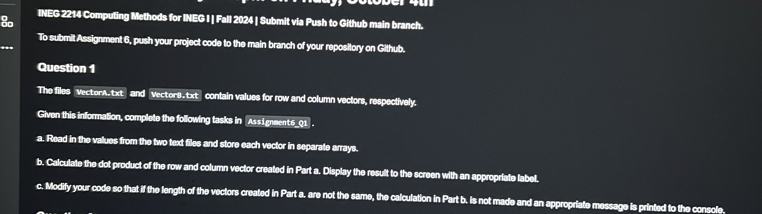 Solved INEC2214 ﻿Computing Methods for INEC I Fall 2024 ﻿I | Chegg.com
