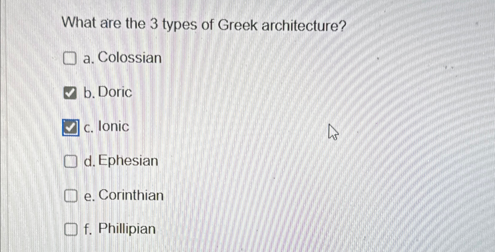 Solved What are the 3 ﻿types of Greek architecture?a. | Chegg.com