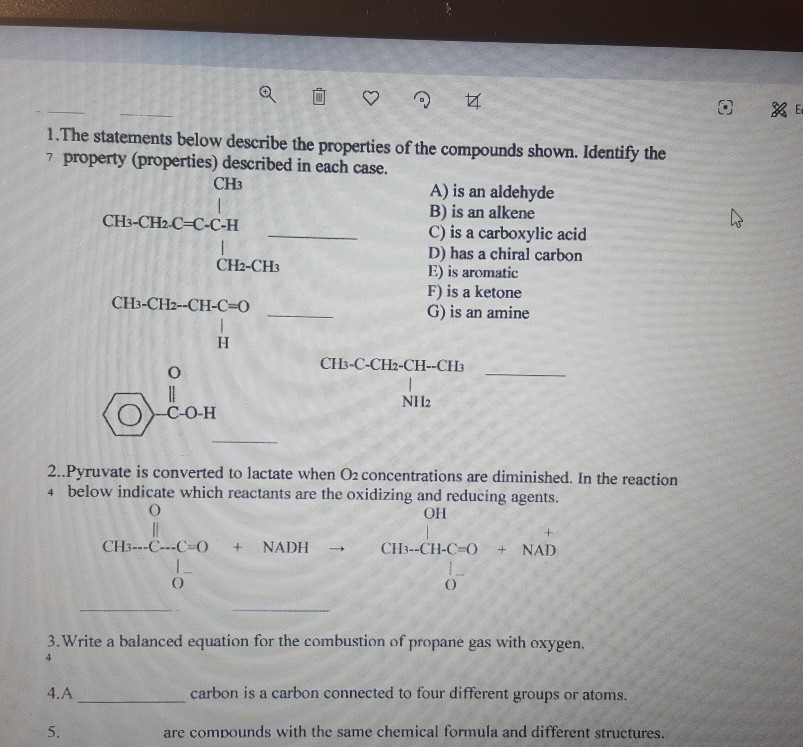 Solved O . o 1. The statements below describe the properties | Chegg.com