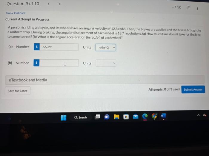 Solved A person is riding a bicycle, and its wheels have an | Chegg.com