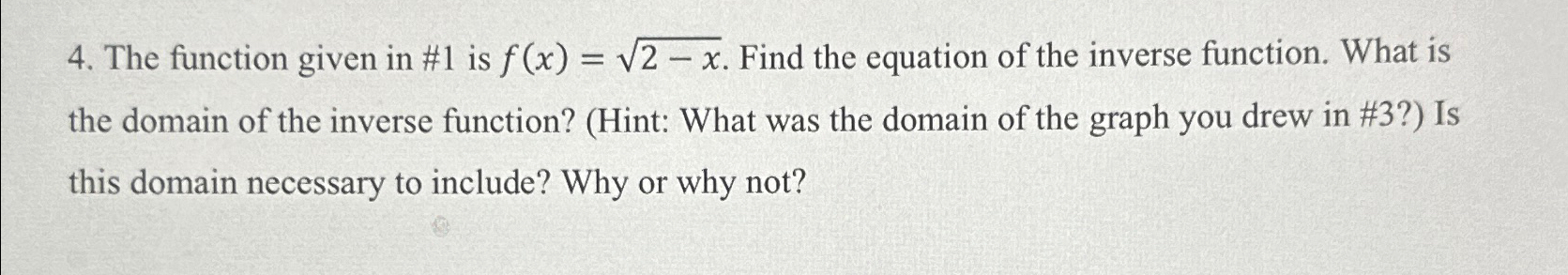 Solved The function given in #1 ﻿is f(x)=2-x2. ﻿Find the | Chegg.com