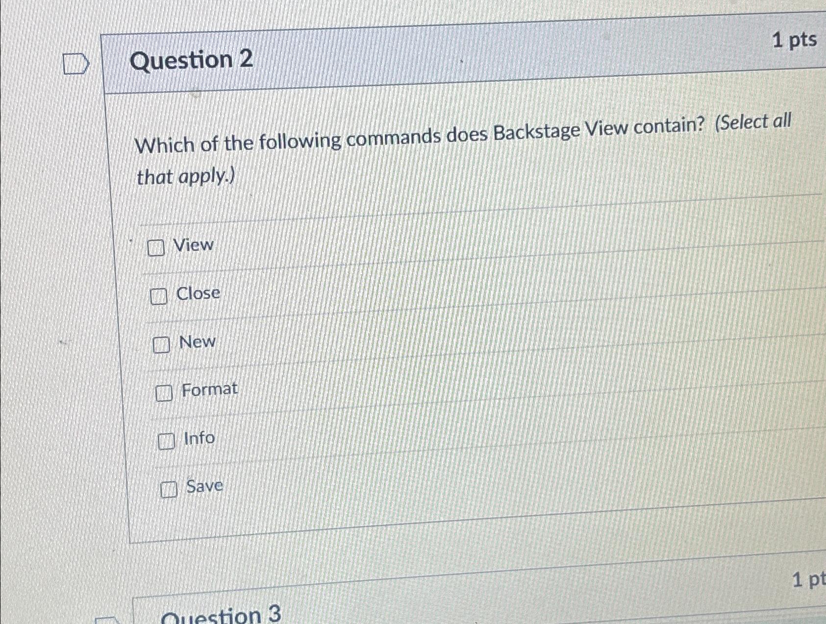 Solved Question 21 ﻿ptsWhich of the following commands does | Chegg.com