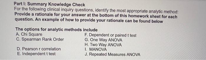 Solved using part 1: summary knowledge check(image 1) use it | Chegg.com
