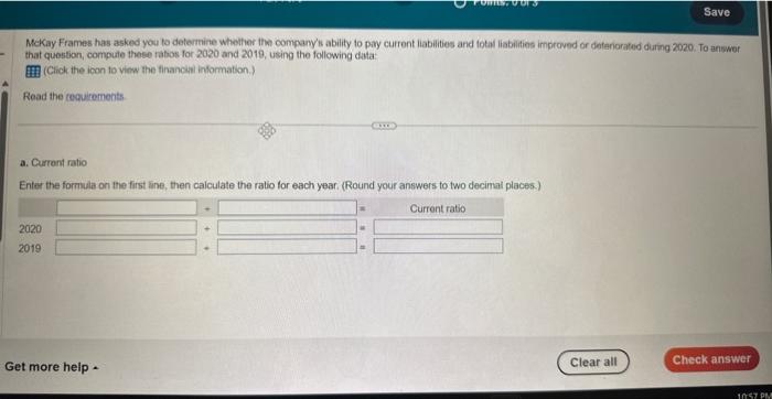 Solved Mekay Frames has asked you to determine wheither the | Chegg.com