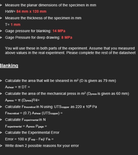 Solved Measure the planar dimensions of ﻿the specimen | Chegg.com
