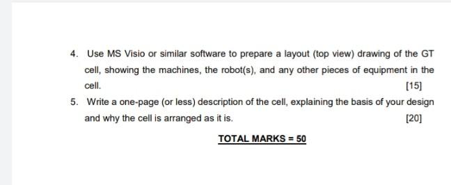Solved 1. A GT cell will machine the components for a family | Chegg.com