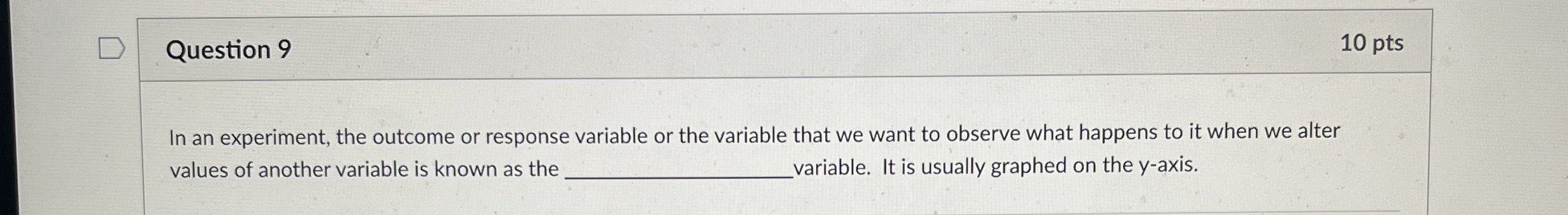 Solved Question 910 ﻿ptsIn an experiment, the outcome or | Chegg.com