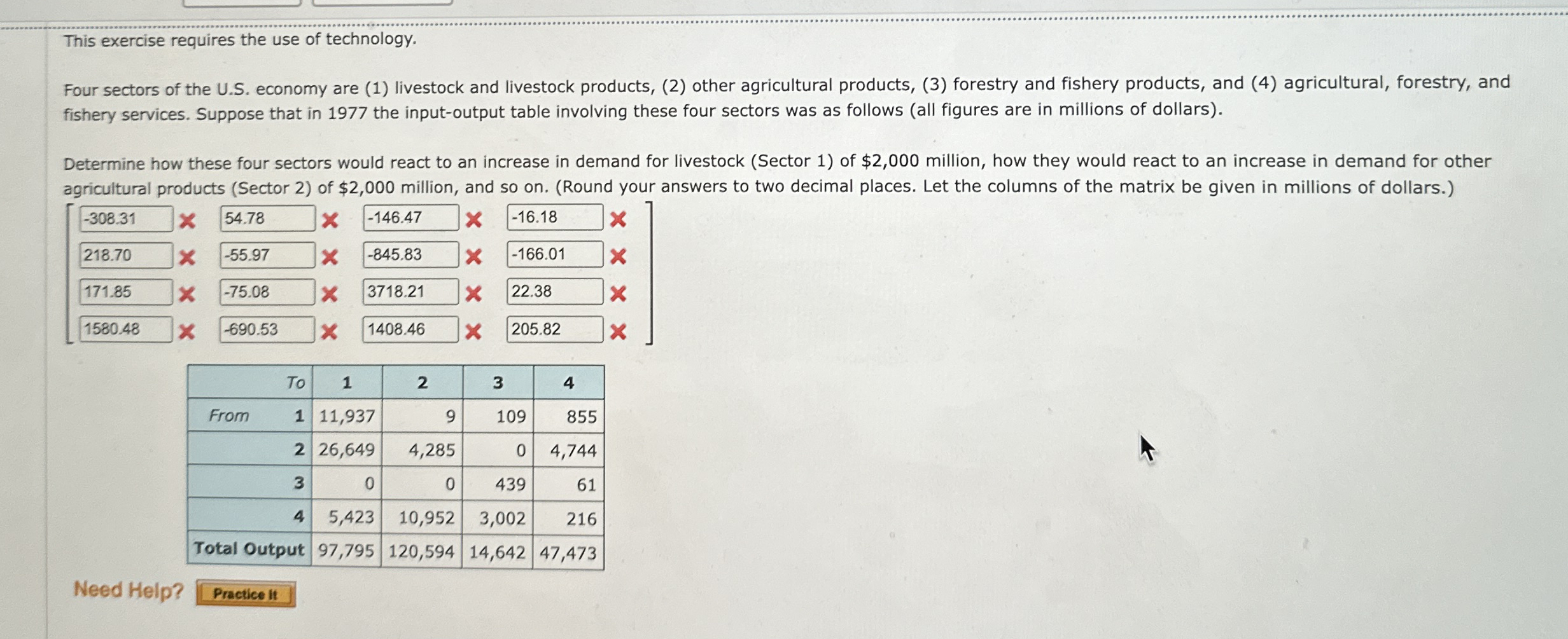 Solved This exercise requires the use of technology.Four | Chegg.com