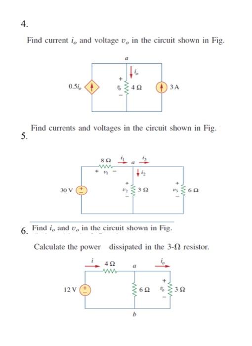Find current io and voltage vo in the circuit shown | Chegg.com