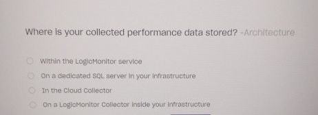 Solved Where is your collected performance data stored? | Chegg.com