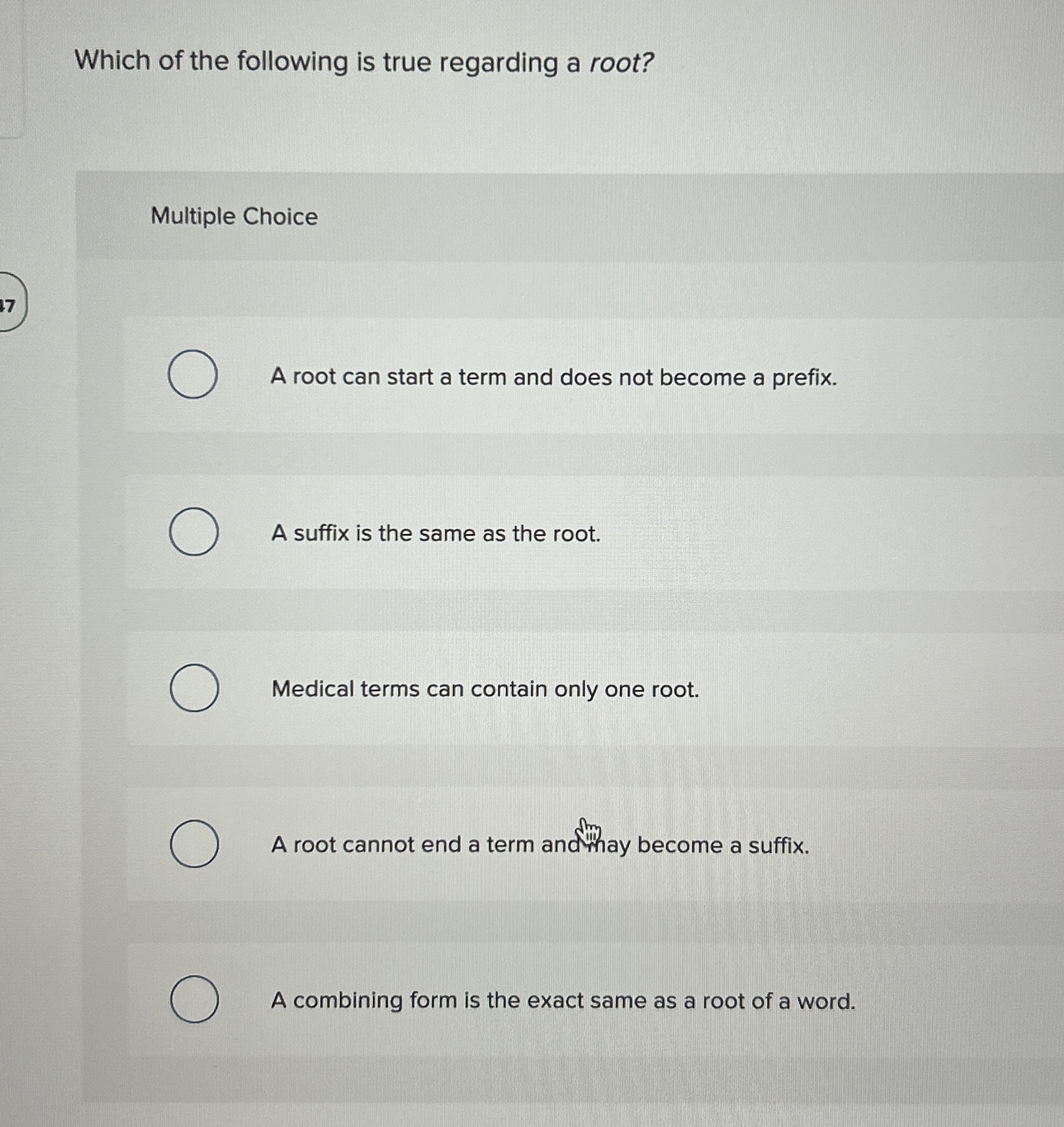 Solved Which of the following is true regarding a | Chegg.com