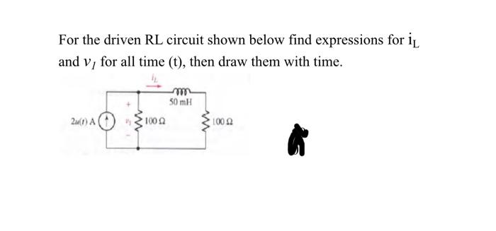 Solved For the driven RL circuit shown below find | Chegg.com