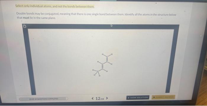 Solved Select only individual atoms, and not the bonds | Chegg.com