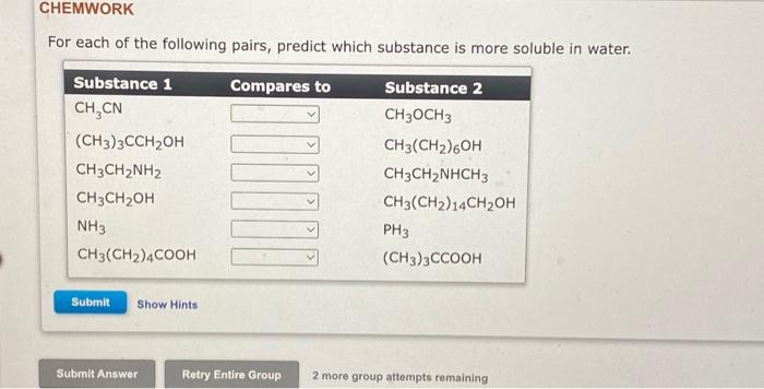 Solved For each of the following pairs, predict which | Chegg.com