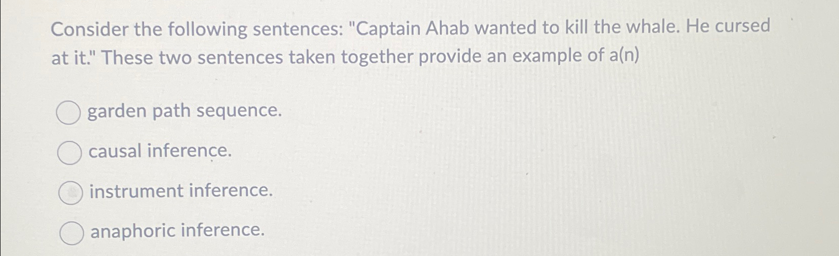 Solved Consider the following sentences: "Captain Ahab | Chegg.com