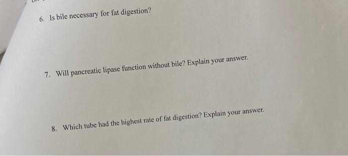 Solved Data: Table 1 Table 2 Table 3\r\n\r\n6. Is bile | Chegg.com